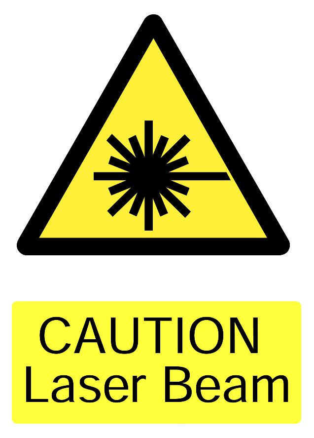 6.12 CAUTION Laser Beam (2 pieces) | TECS