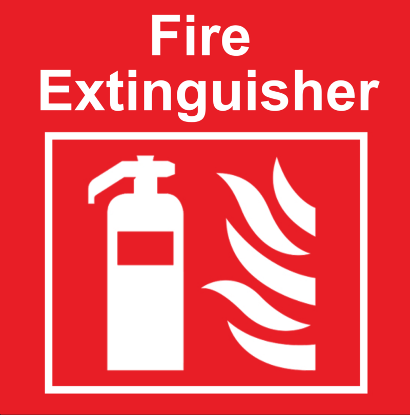 A-Frame Fire Extinguisher Sign | TECS