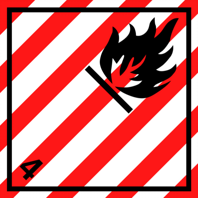 2.2 Flammable Solid (250mm x 250mm)(2 pieces) | TECS