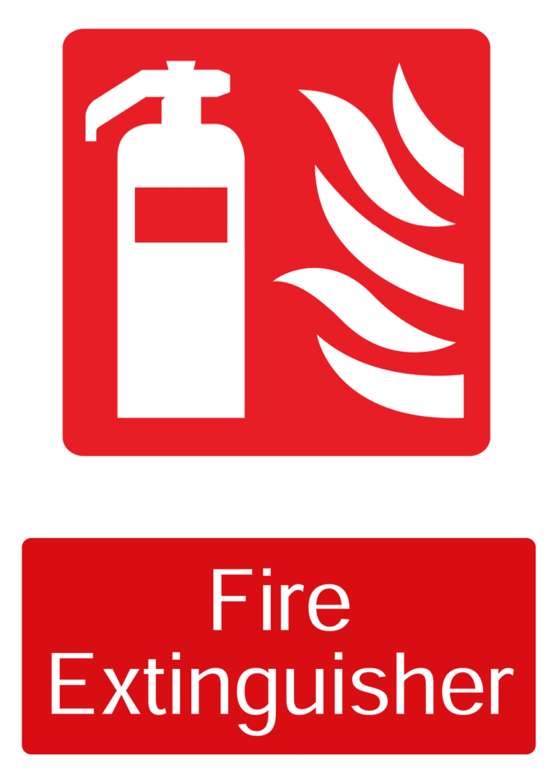 1.0 Fire Extinguisher (250mm x 350mm)(2 pieces) | TECS