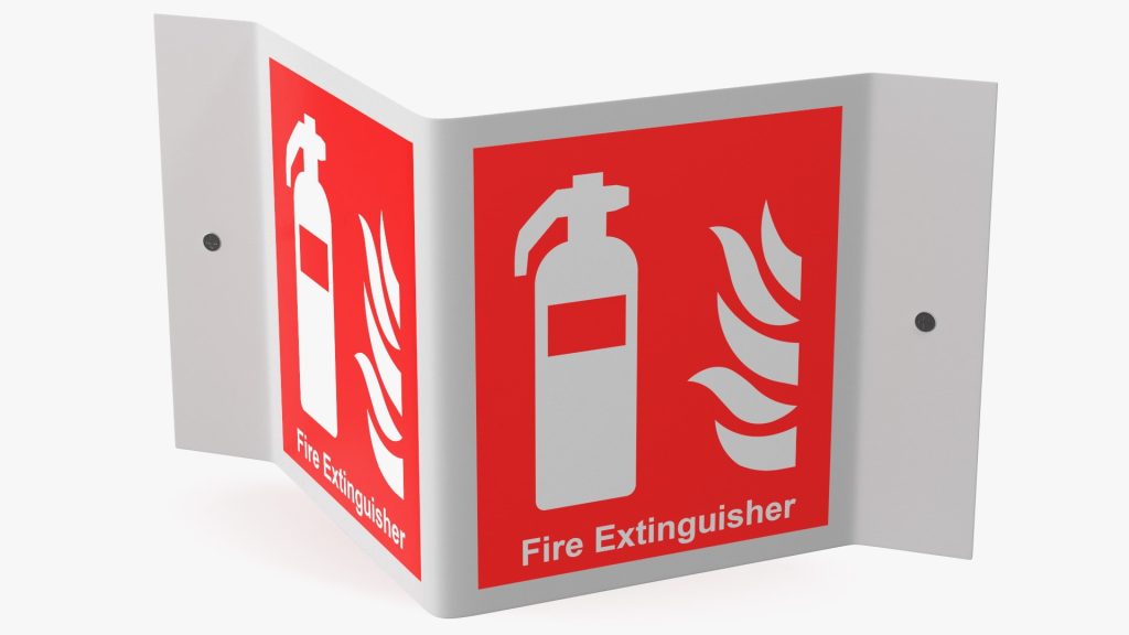 A-Frame Fire Extinguisher Sign | TECS